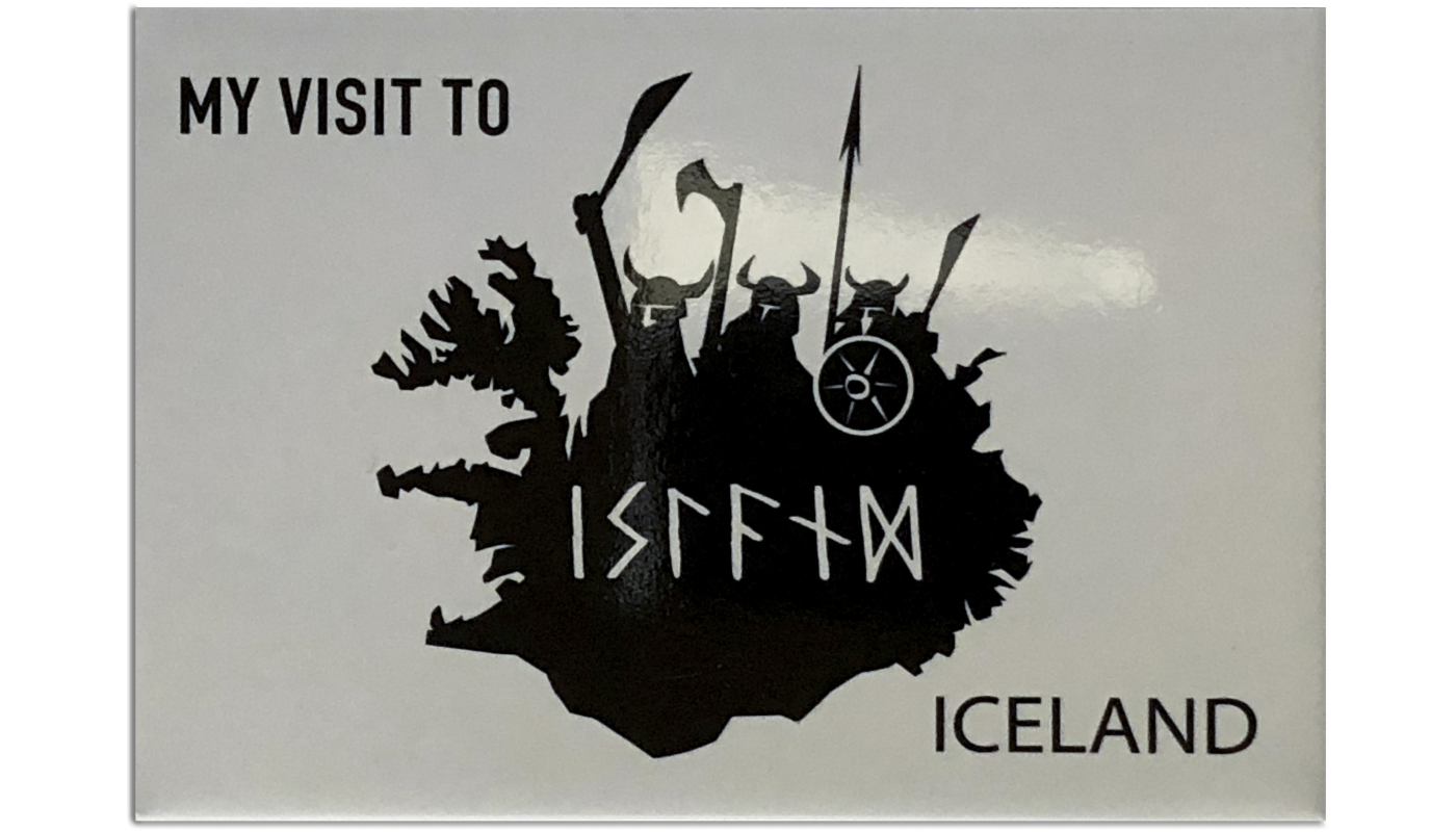 Magnet Icelandic map viking theme - Icelandic Magic